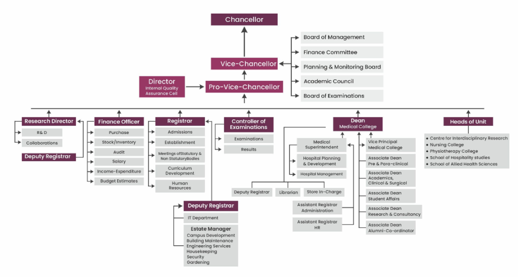 Organogram of the University – D. Y. Patil Education Society (Deemed to ...